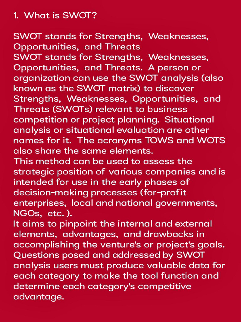 SWOT | PDF