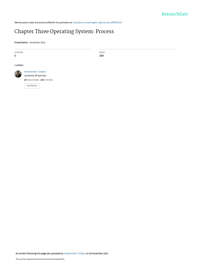 Os Process | Download Free PDF | Scheduling (Computing) | Process (Computing)