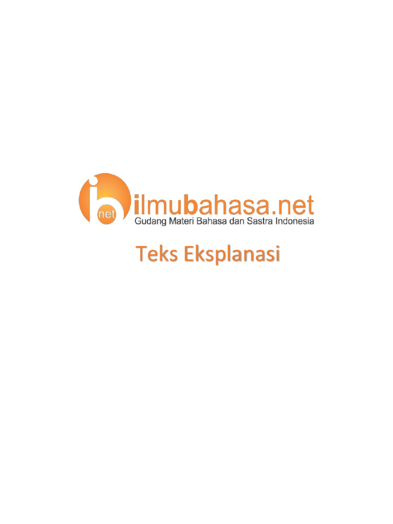 Teks Eksplanasi Download Contoh Teks Eks | PDF