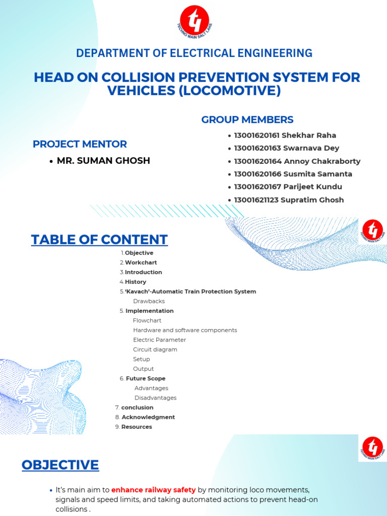Head on collision prevention system for vehicles (locomotive) | PDF ...