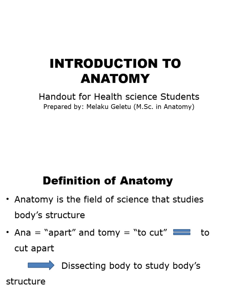 1 Introduction To Anatomy NEW | PDF | Anatomical Terms Of Motion ...