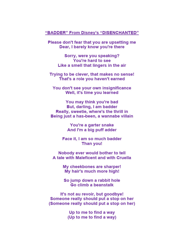BADDER TRIO LYRICS | PDF
