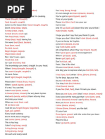 Irregular Verbs Rap | PDF