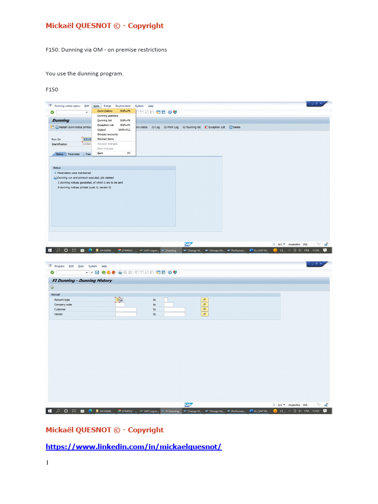 F150: Dunning Via OM - On Premise Restrictions | Download Free PDF | Copyright | Software ...
