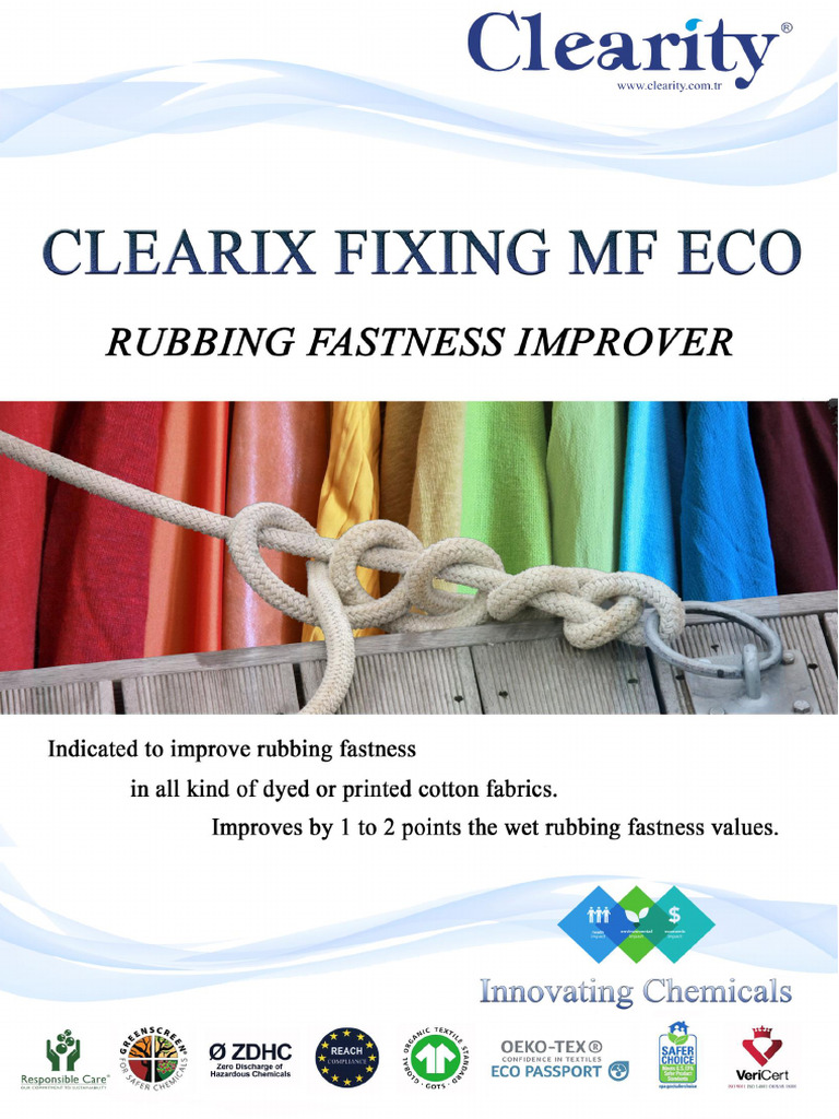 Clearix Fixing MF Eco Liq en (Flayer) | PDF | Dyeing | Materials