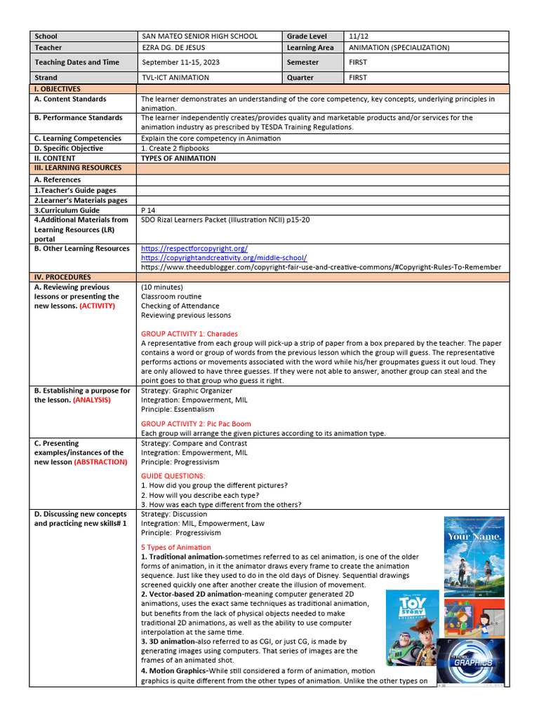 Animation 1st Sem_week 2-3 | PDF | Animation | Computer Generated Imagery