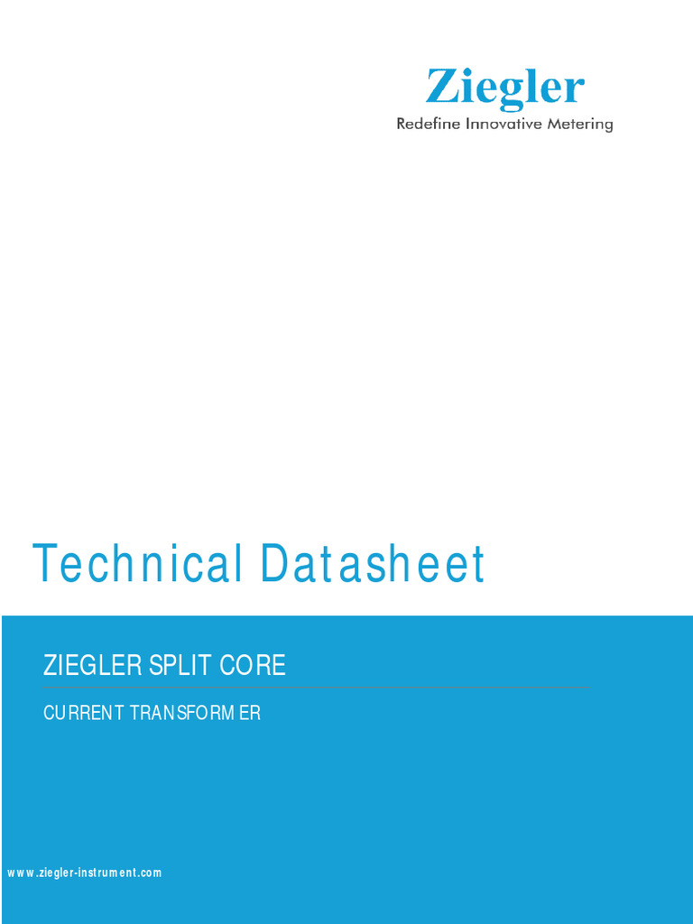 ZIEGLER-SPLIT-CORE-CT | PDF | Power (Physics) | Electrical Components