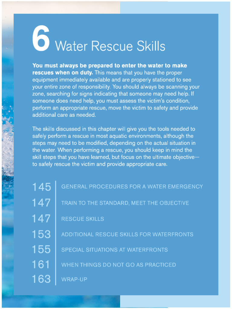 Lifeguarding Manual CH 6 Part 1 | PDF