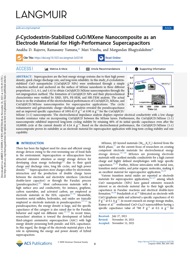 Langmuir 2 | PDF | Materials | Electromagnetism