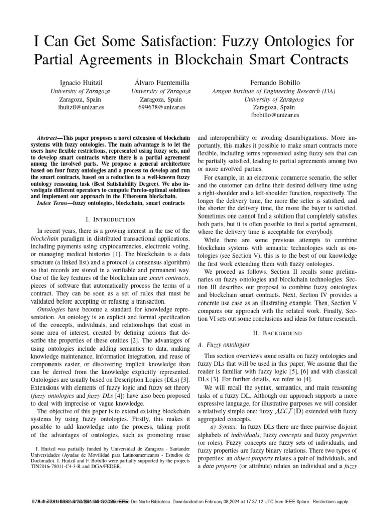 I Can Get Some Satisfaction Fuzzy Ontologies For Partial Agreements in Blockchain Smart ...