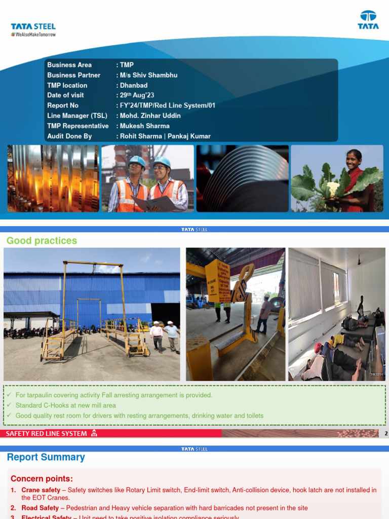 Safety Red Line System Audit Report - Shiv Shambhu - 29-08-23 | PDF ...