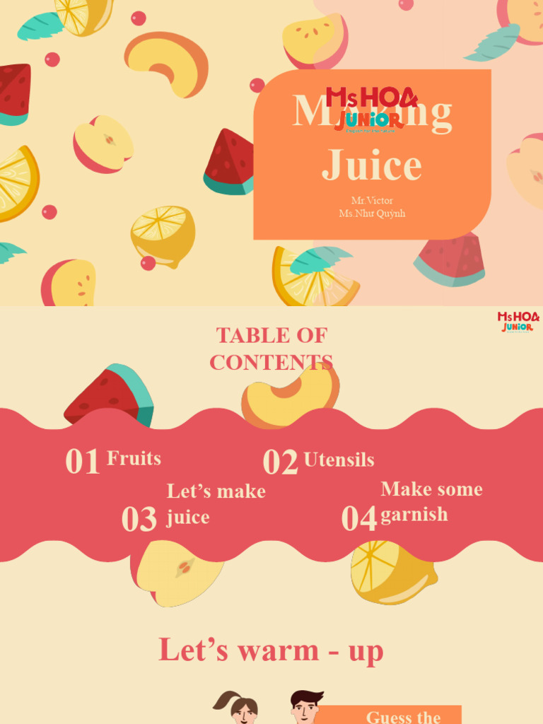 Demo Class - Making Juice | PDF | Self-Improvement | Wellness