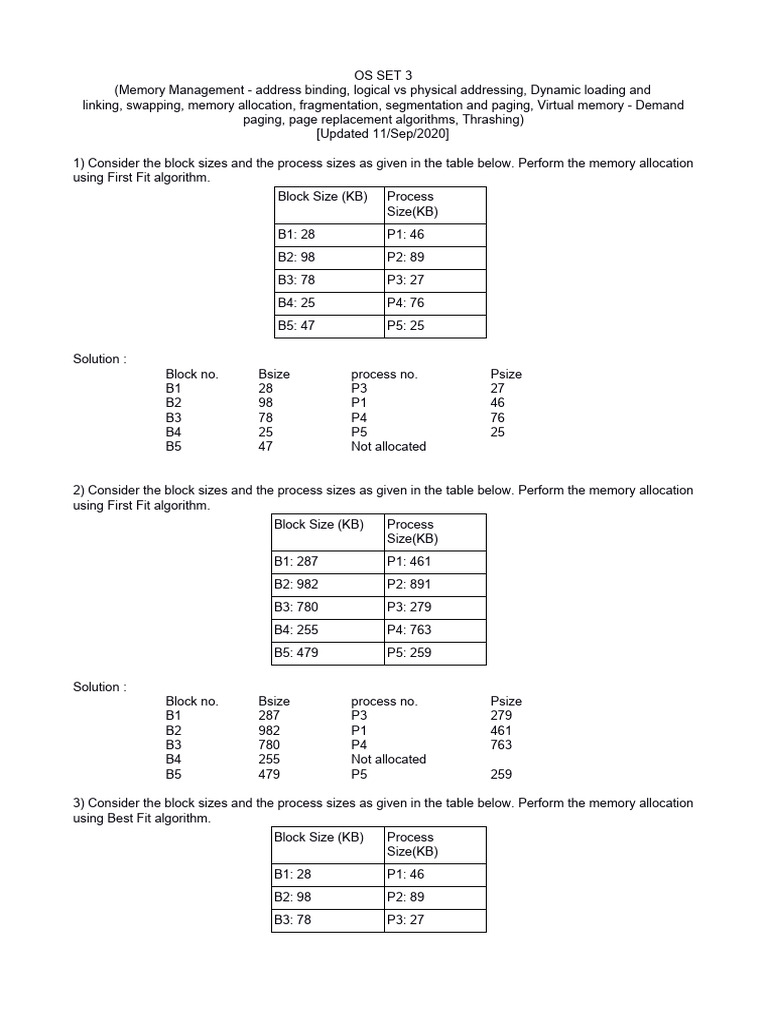 3.Practice Questions and Solutions Set-3 | PDF | Cpu Cache | Cache (Computing)