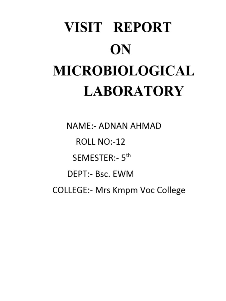 Report On Microbiology | PDF | Disinfectant | Sterilization (Microbiology)