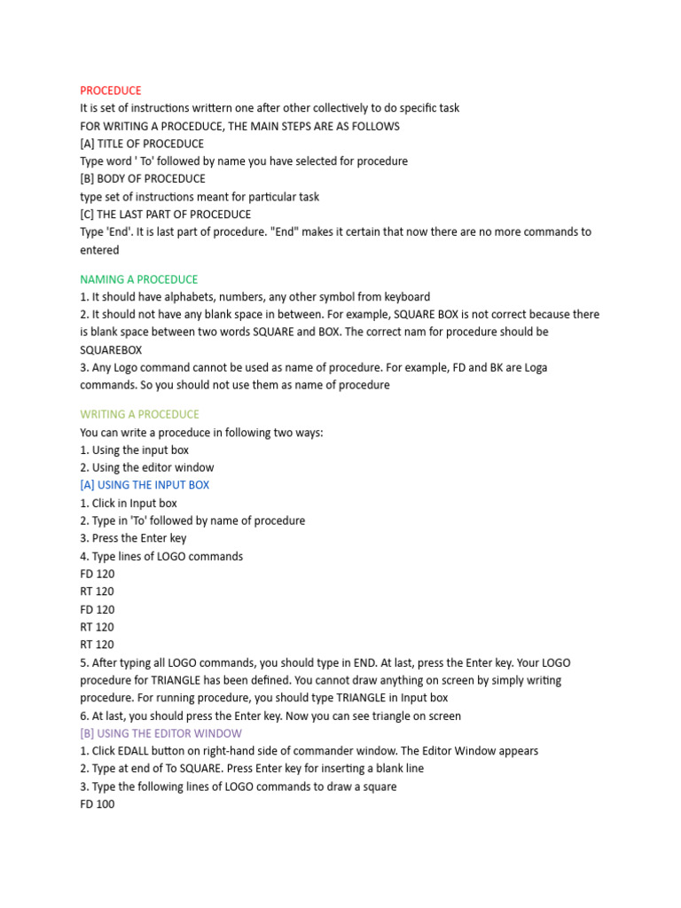 How to Write and Manage Procedures | PDF | Computer File | Menu (Computing)