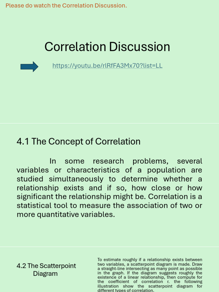 Correlation Pdf Statistical Analysis Teaching Mathematics