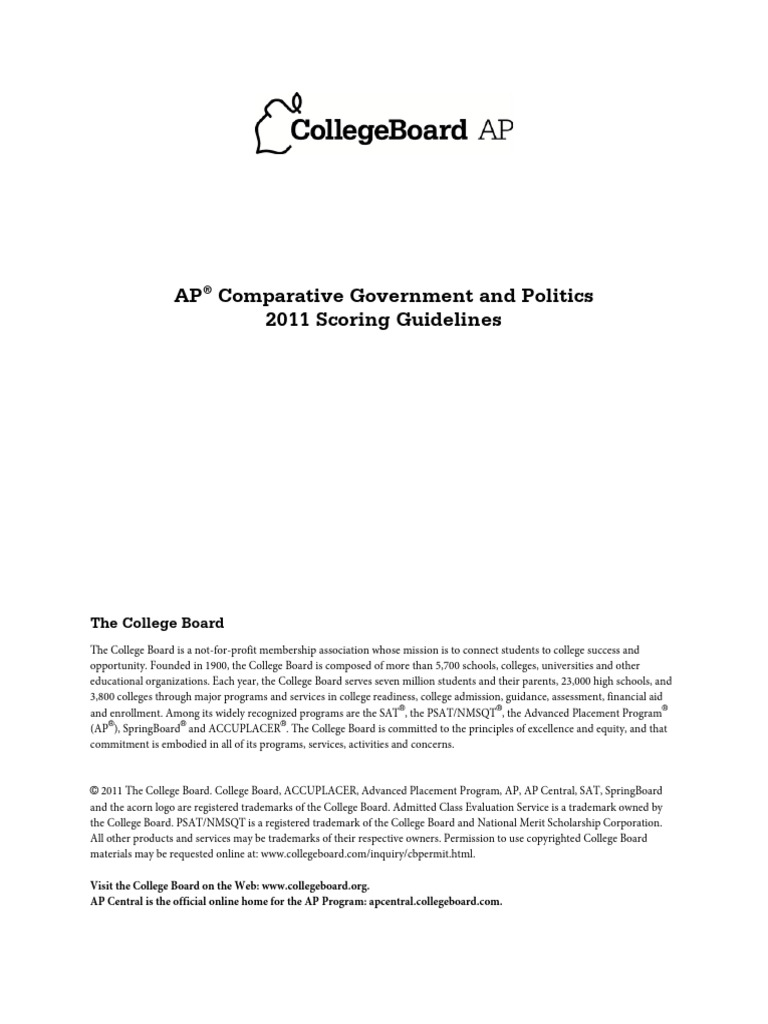 ap11_gopo_comp_scoring_guidelines | PDF | Government | Political Science