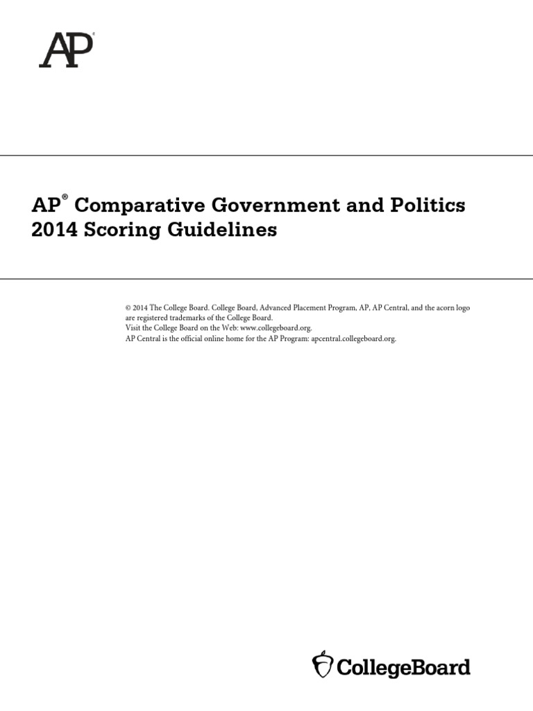 Ap14 Comparative Government and Politics Scoring Guidelines | PDF ...