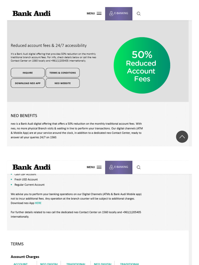 Neo Offering - Bank Audi | Download Free PDF | Banks | Online Banking