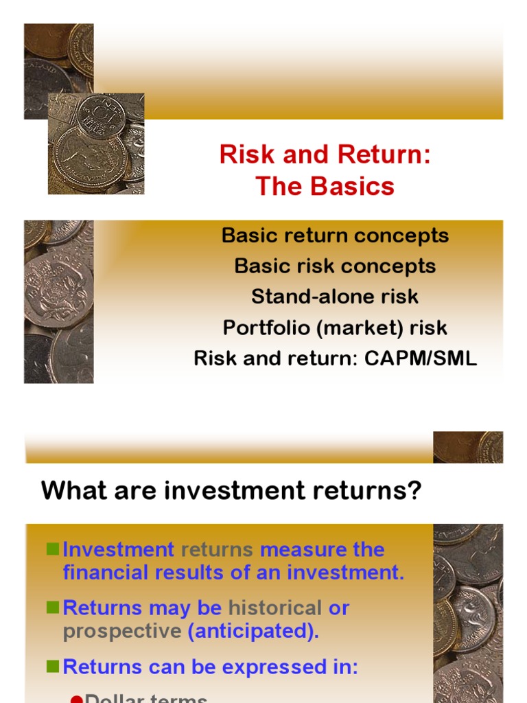 Investment Risk and Return Guide | PDF | Beta (Finance) | Capital Asset ...