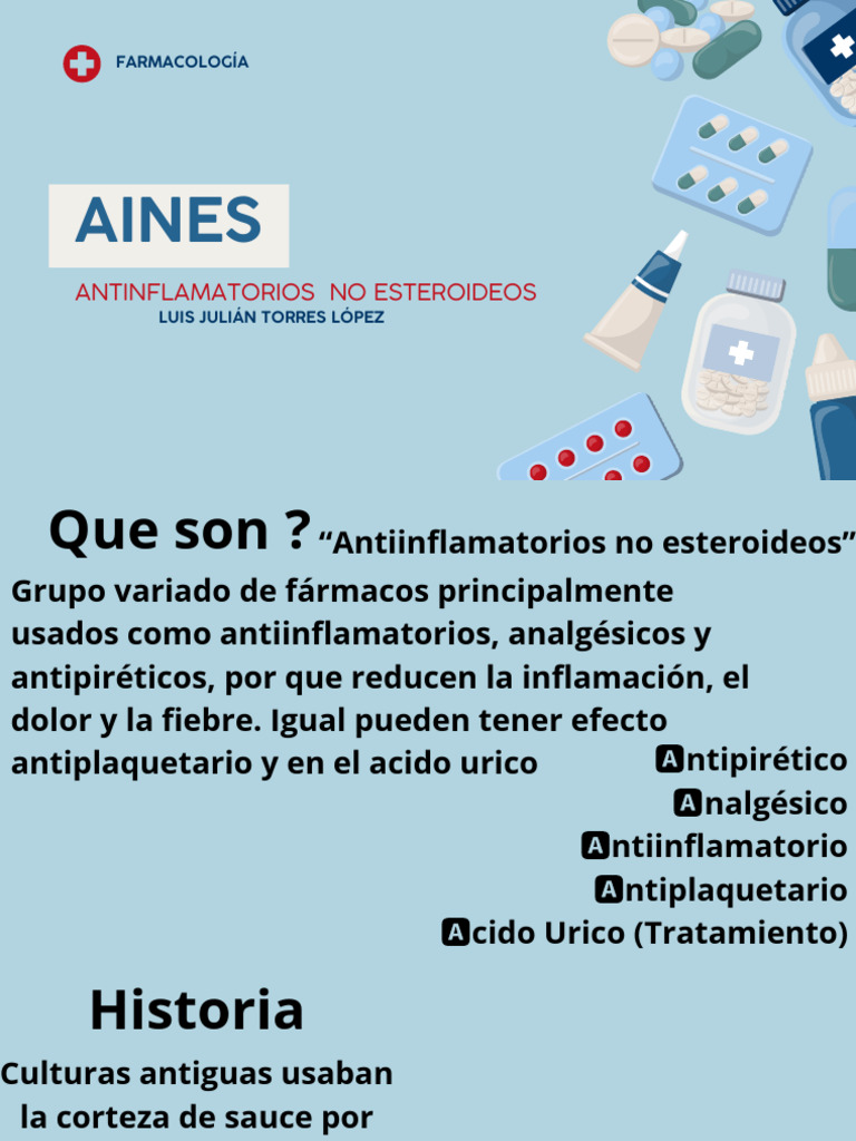 Clasificación y ejemplos de AINES | PDF | Droga anti-inflamatoria libre ...