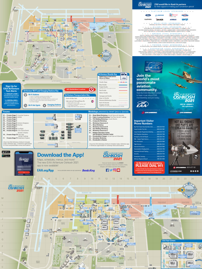 2021 06 22 AirVenture Visitors Map Final | PDF | Homebuilt Aircraft ...