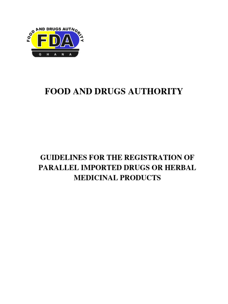 Guidelines for Parallel Imported Drugs | PDF | Food And Drug ...