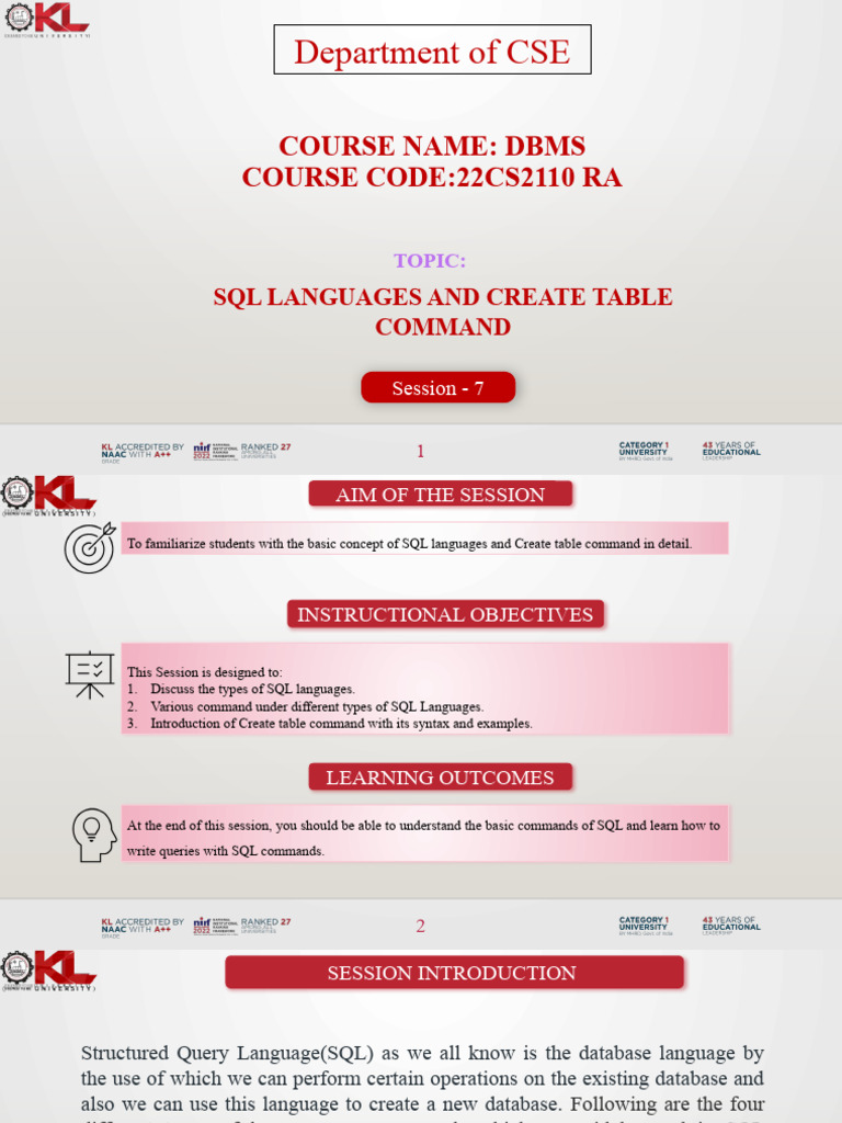 CO2 Session 7 | PDF | Sql | Databases