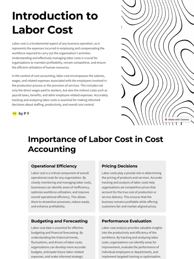 Introduction To Labor Cost | PDF | Labour Economics | Cost Accounting