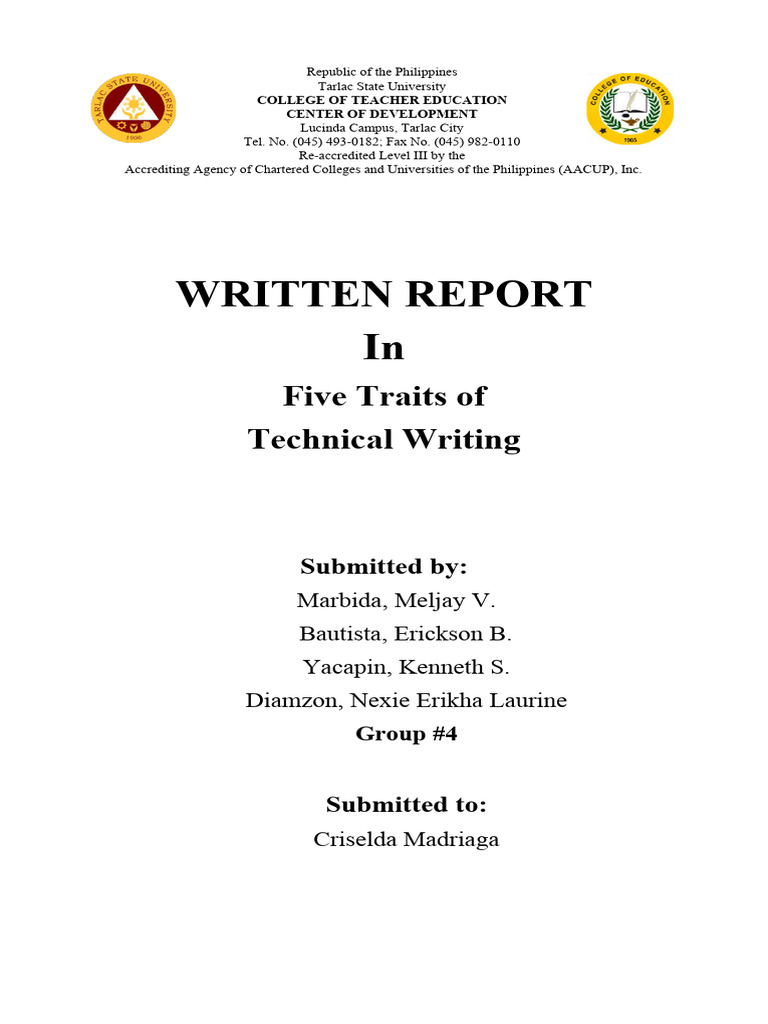 5 TRAITS OF TECHNICAL WRITING Technical Specifications & Analysis