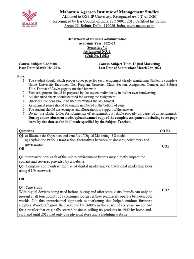 DM Assignment - 1-2024 | PDF | Economies | Business Economics