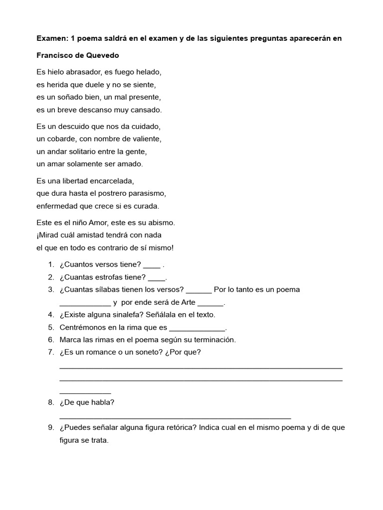 Examen T5 y 6 | PDF | Poesía