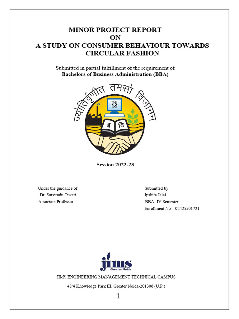 BBA Report: Circular Fashion Study | PDF | Sustainability | Fashion