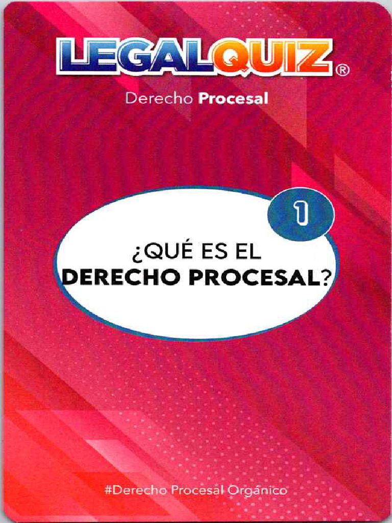 Derecho Procesal, Legal Quiz | PDF