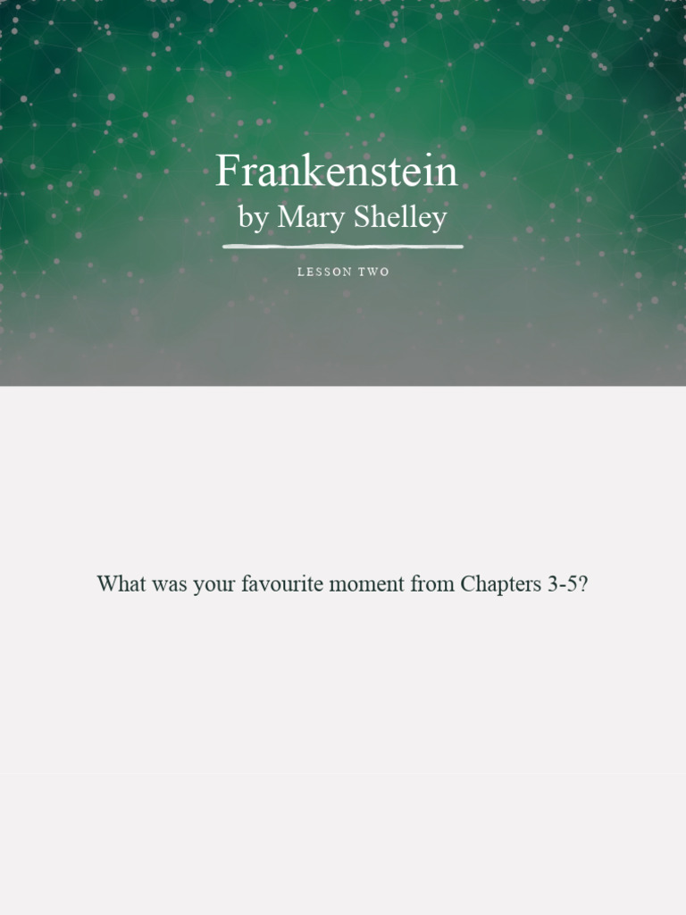 Frankenstein Lesson Two | PDF | Frankenstein