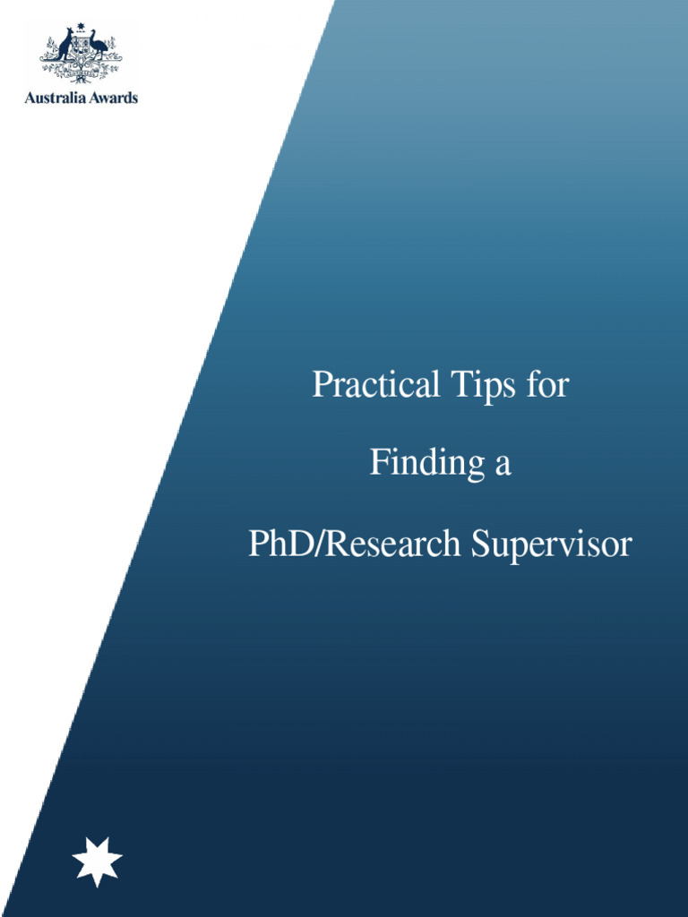 Tips for Finding a PhD Supervisor | PDF | Doctor Of Philosophy | Experience