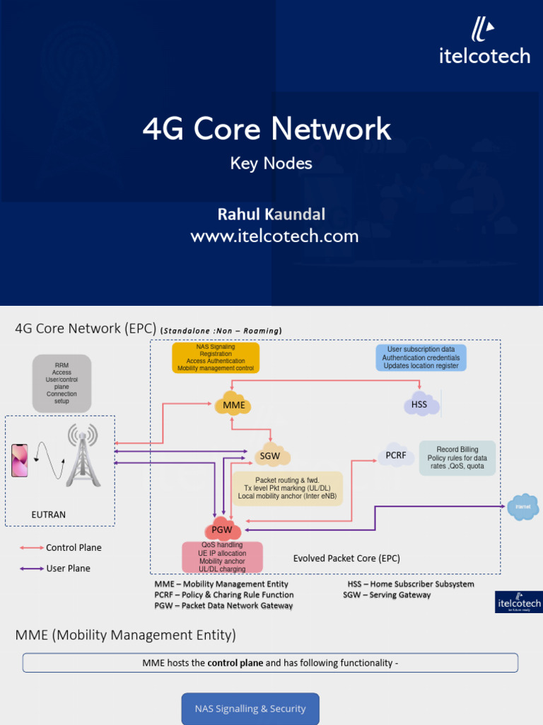 4G Core Network | PDF | Network Architecture | Data Transmission