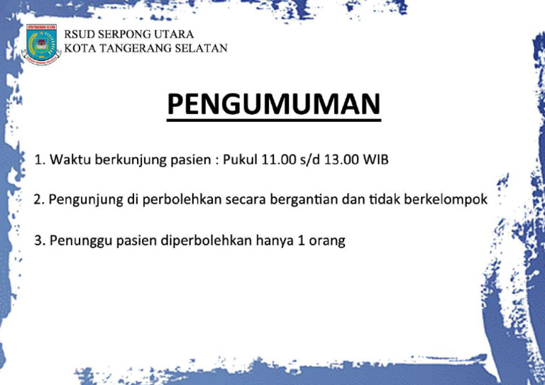 Pengumuman Berkunjung | PDF