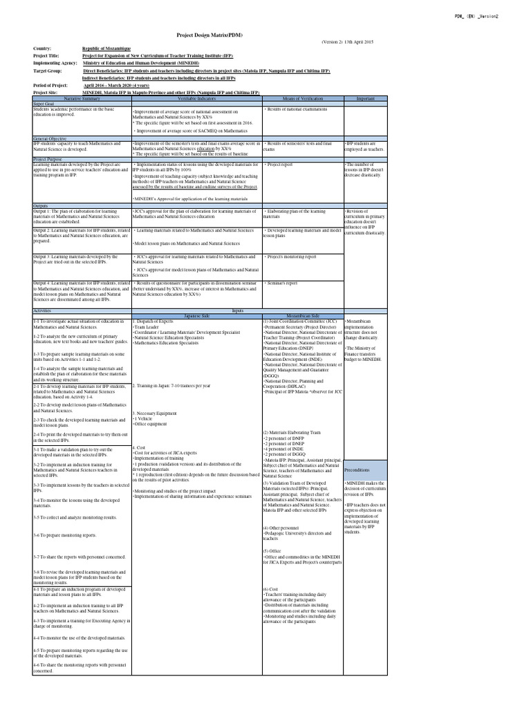 Matrix report | PDF | Teachers | Curriculum
