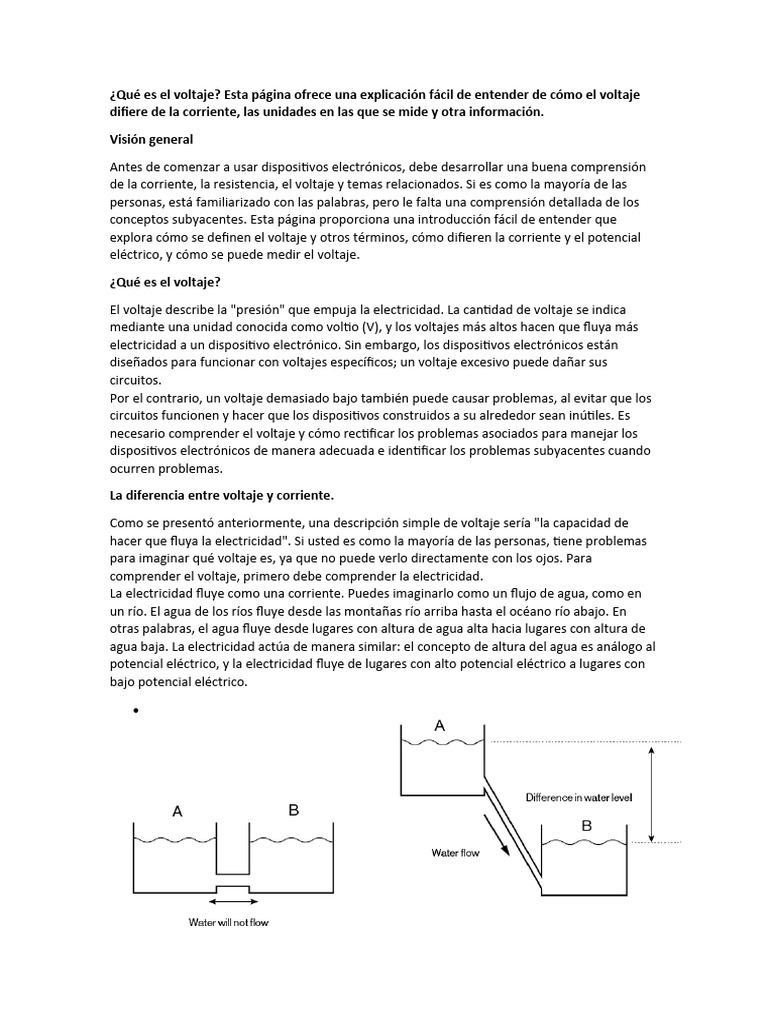Que Es El Voltaje | PDF | voltaje | Corriente eléctrica