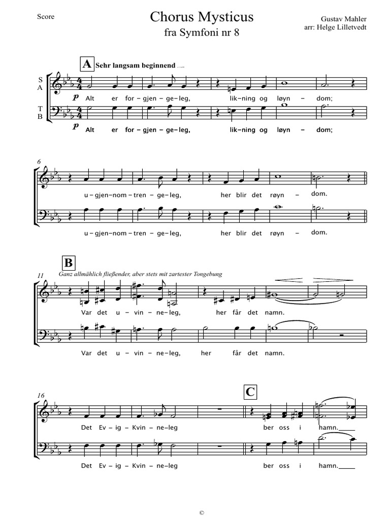 Chorus Mysticus - Kor | PDF