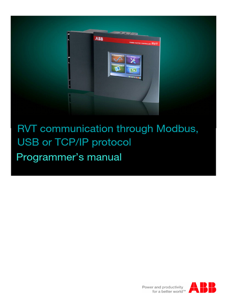 2GCS213014A0050 - RVT Communication Through Modbus, USB or TCPIP Protocol | PDF | Ip Address ...