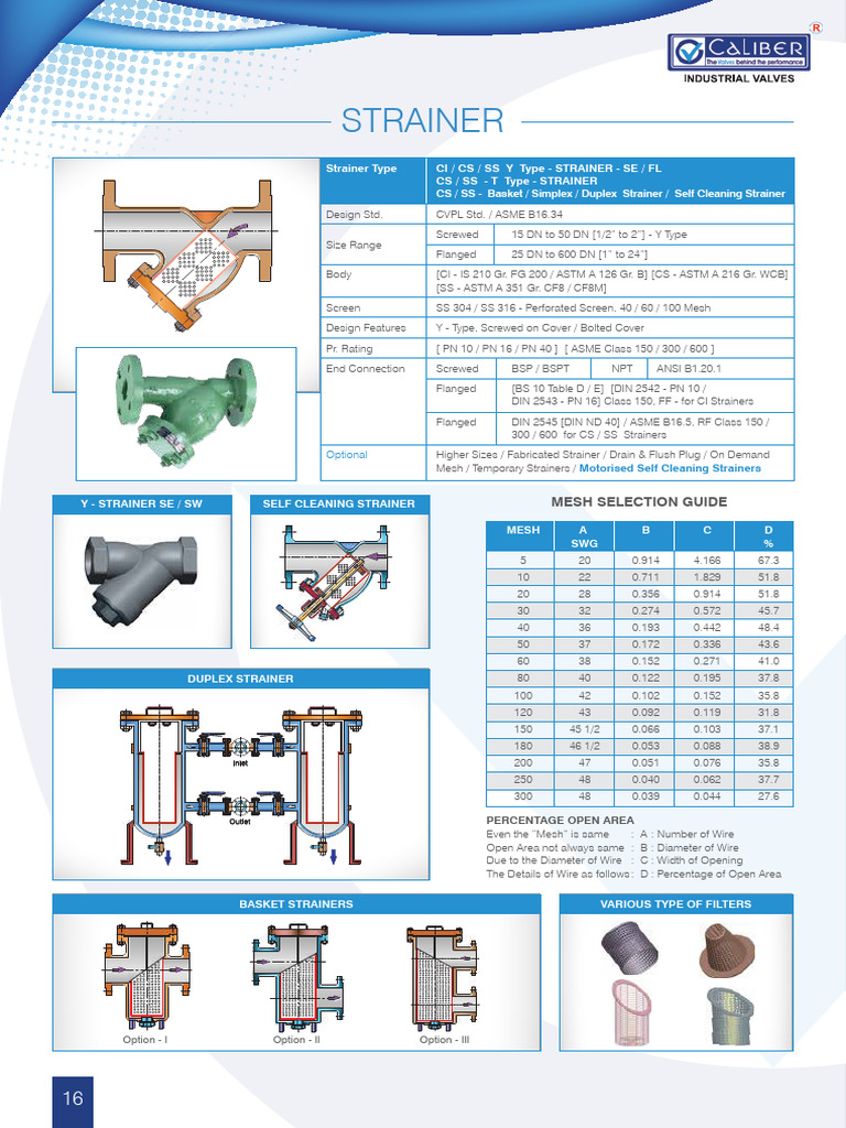 CV - Catalog 16 - Strainer | PDF | Plumbing