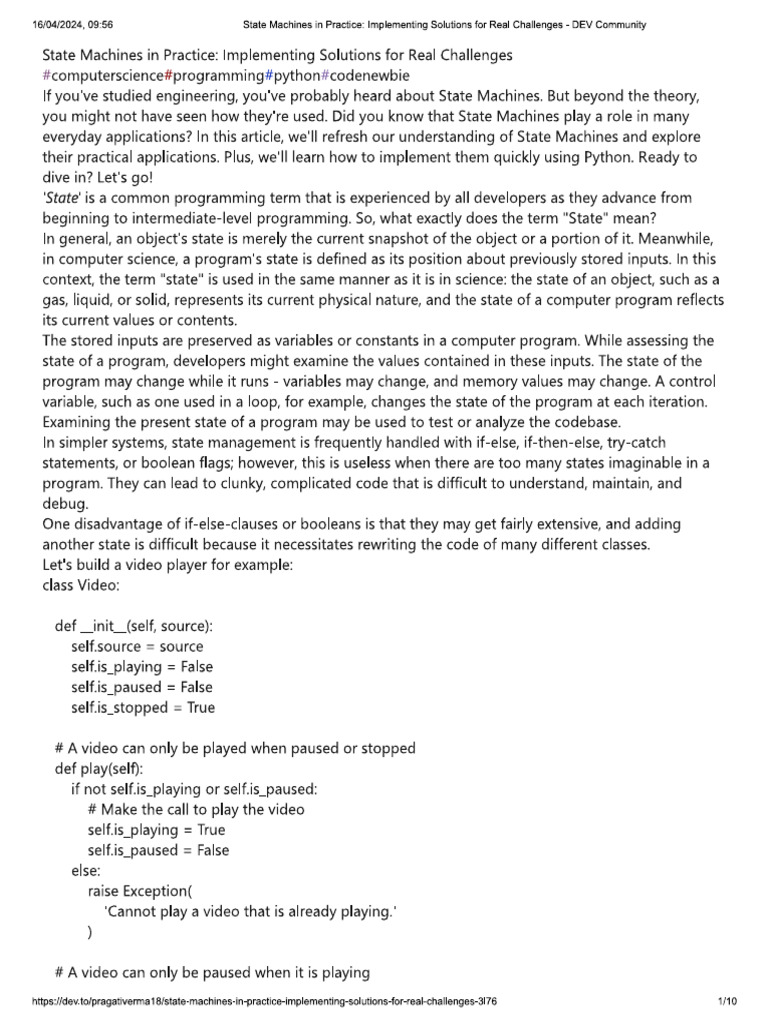 State Machines | PDF