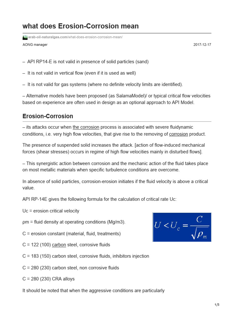 What Does Erosion-Corrosion Mean | PDF | Corrosion | Fluid Dynamics