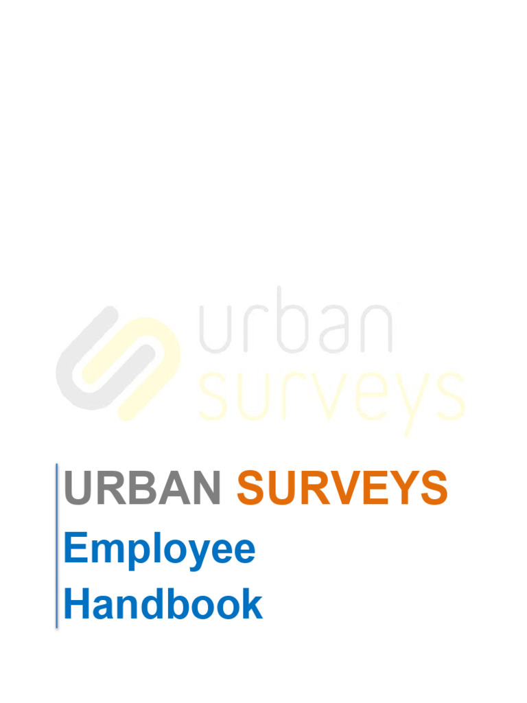 Employee-Handbook-HR-Manual - Urban Surveys (Rev01) | PDF | Harassment | Employment
