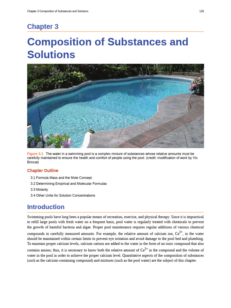 Chapter3-CompositionOfSubstancesAndSolutions | PDF | Mole (Unit) | Molecules