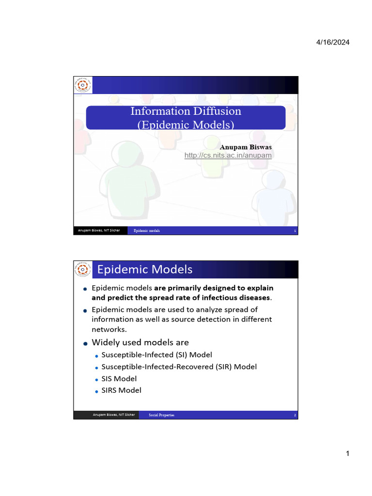 Epidemic Models | PDF | Health Sciences | Public Health