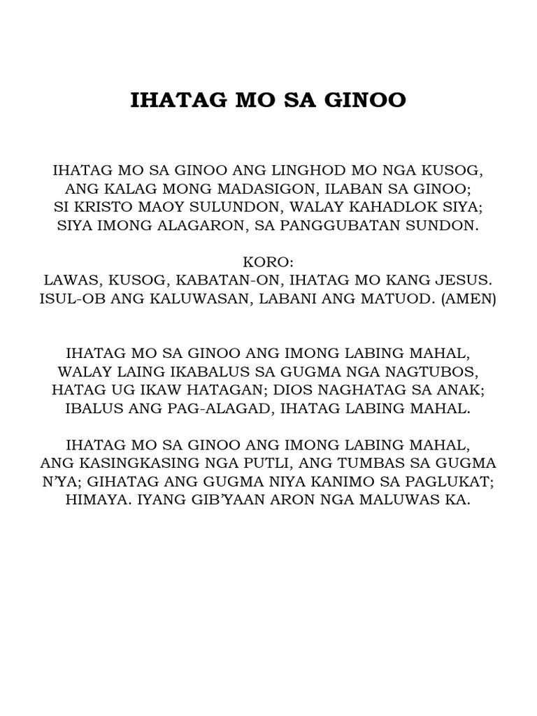 Ihatag Mo Sa Ginoo | PDF