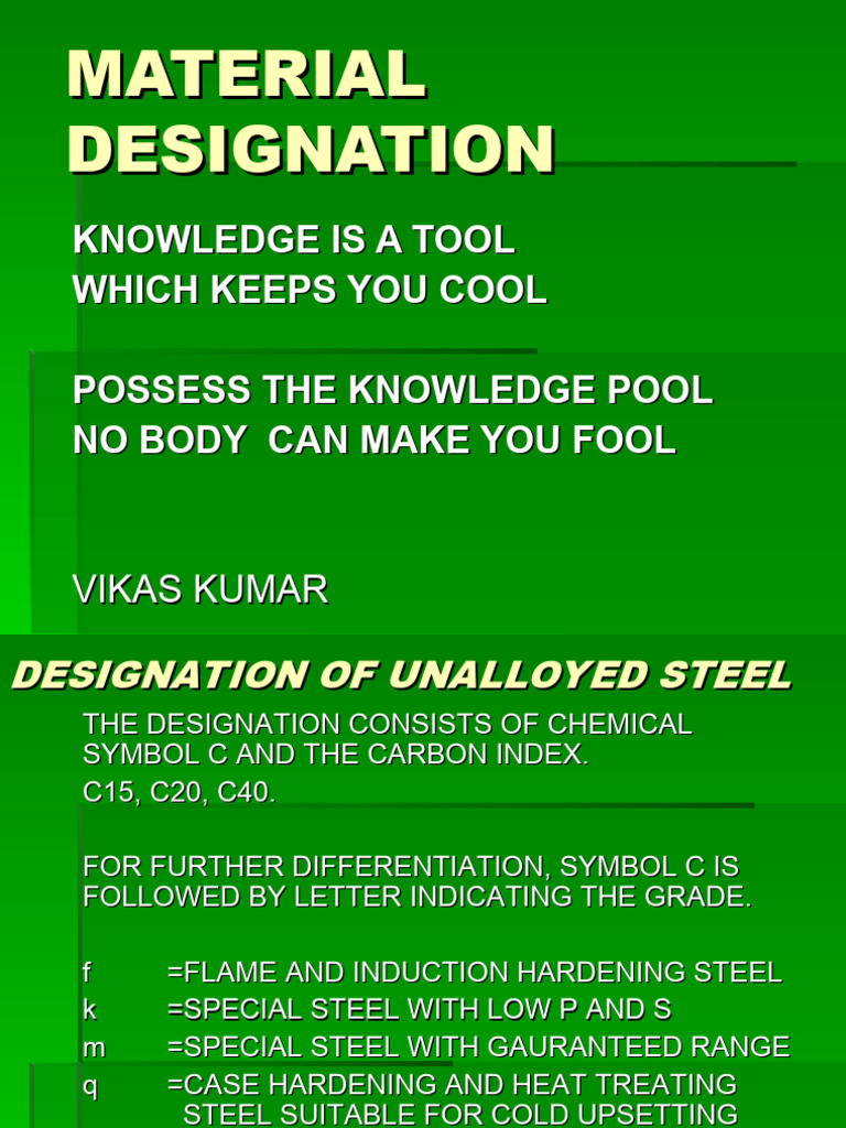 Material Designation System | Download Free PDF | Stainless Steel | Steel